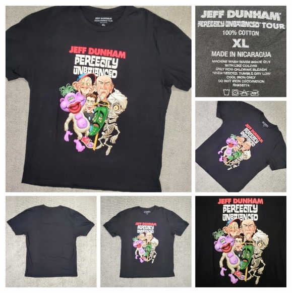Jeff Dunham | Shirts | Jeff Dunham Xl Black Perfectly Unbalanced 26 ...